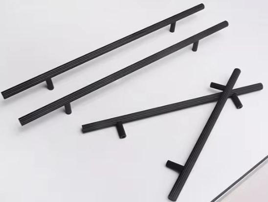 Ribbed Handle Matte Black Imperial Glass And Timber