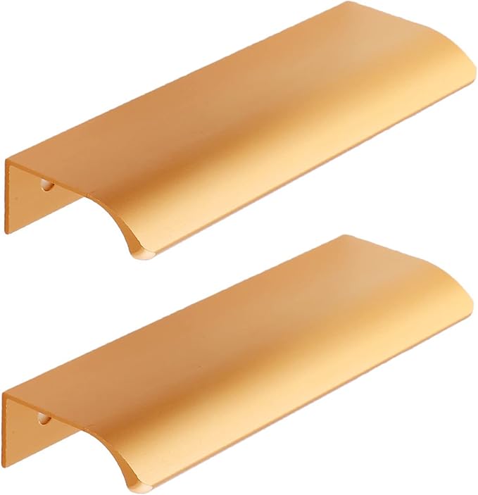 Lip Pull Handle - Brushed Gold | Imperial Glass and Timber