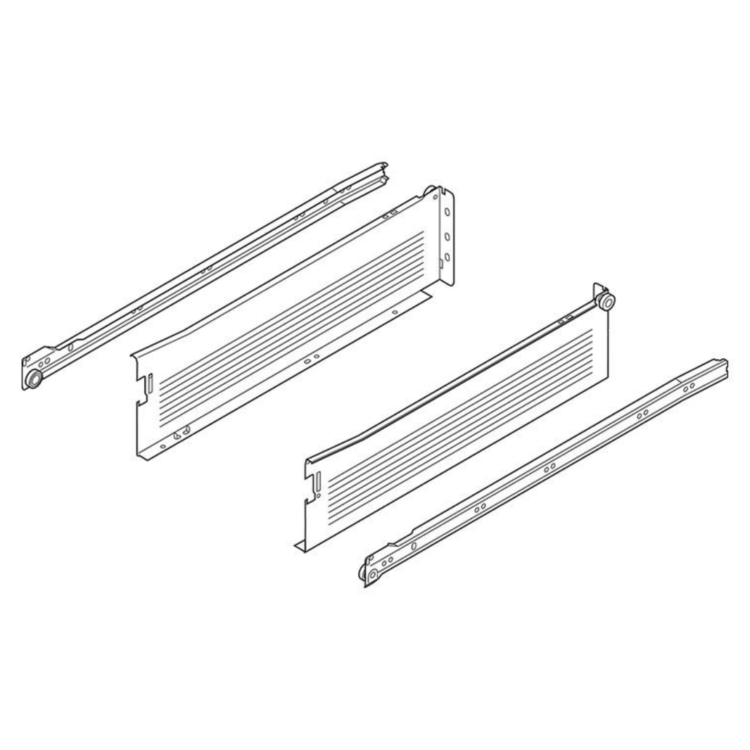 Blum METABOX Single Extension – Imperial Glass and Timber