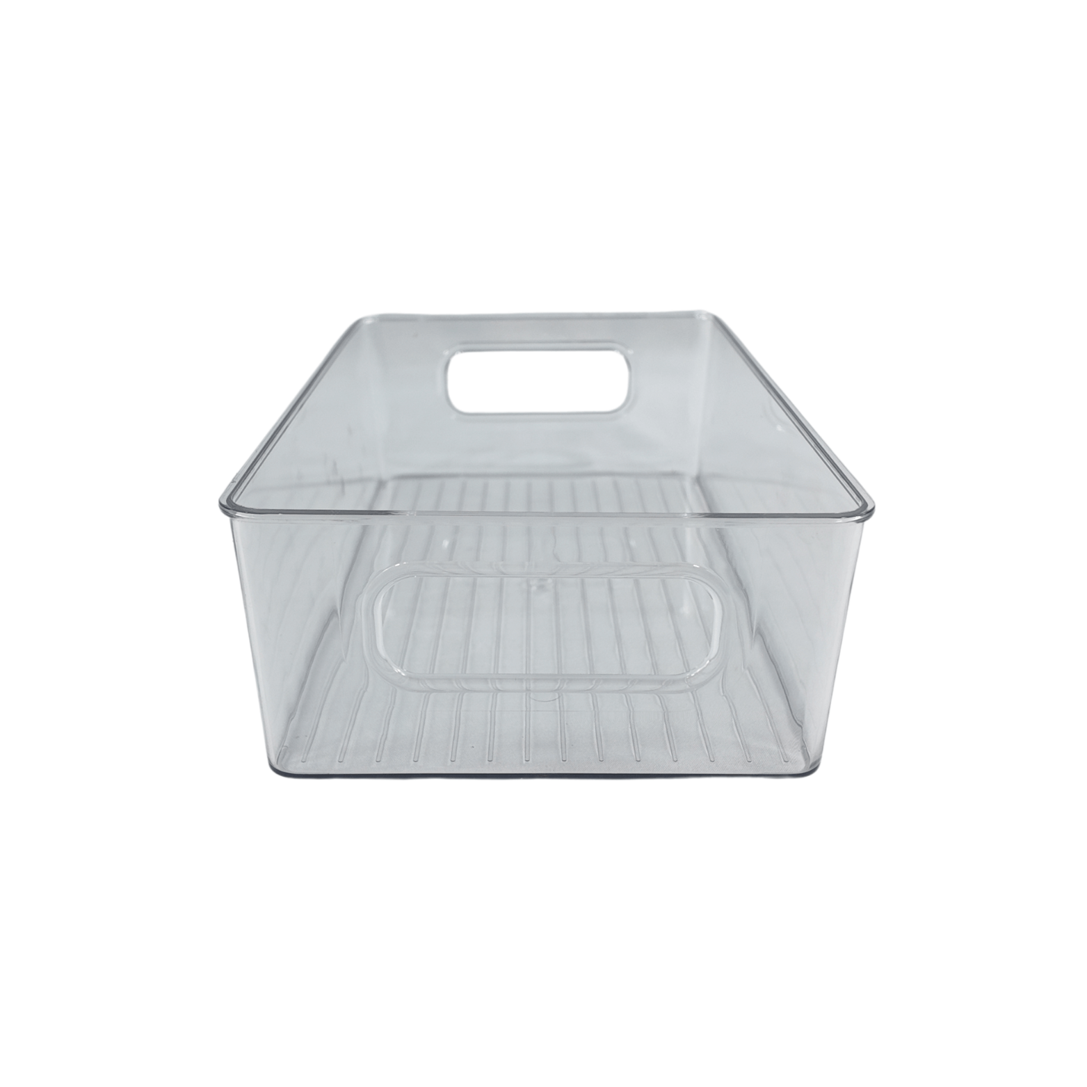 Small Clear Laundry Tub – Stackable Storage Box – Imperial Glass and Timber