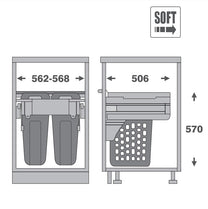 Pull Out Hamper Drawer | Laundry Basket | Imperial Glass and Timber