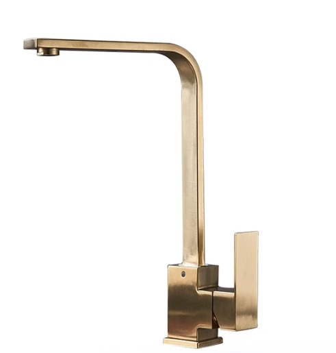 Luxury Kitchen Mixer | Square Profile | Brushed Gold – Imperial Glass ...